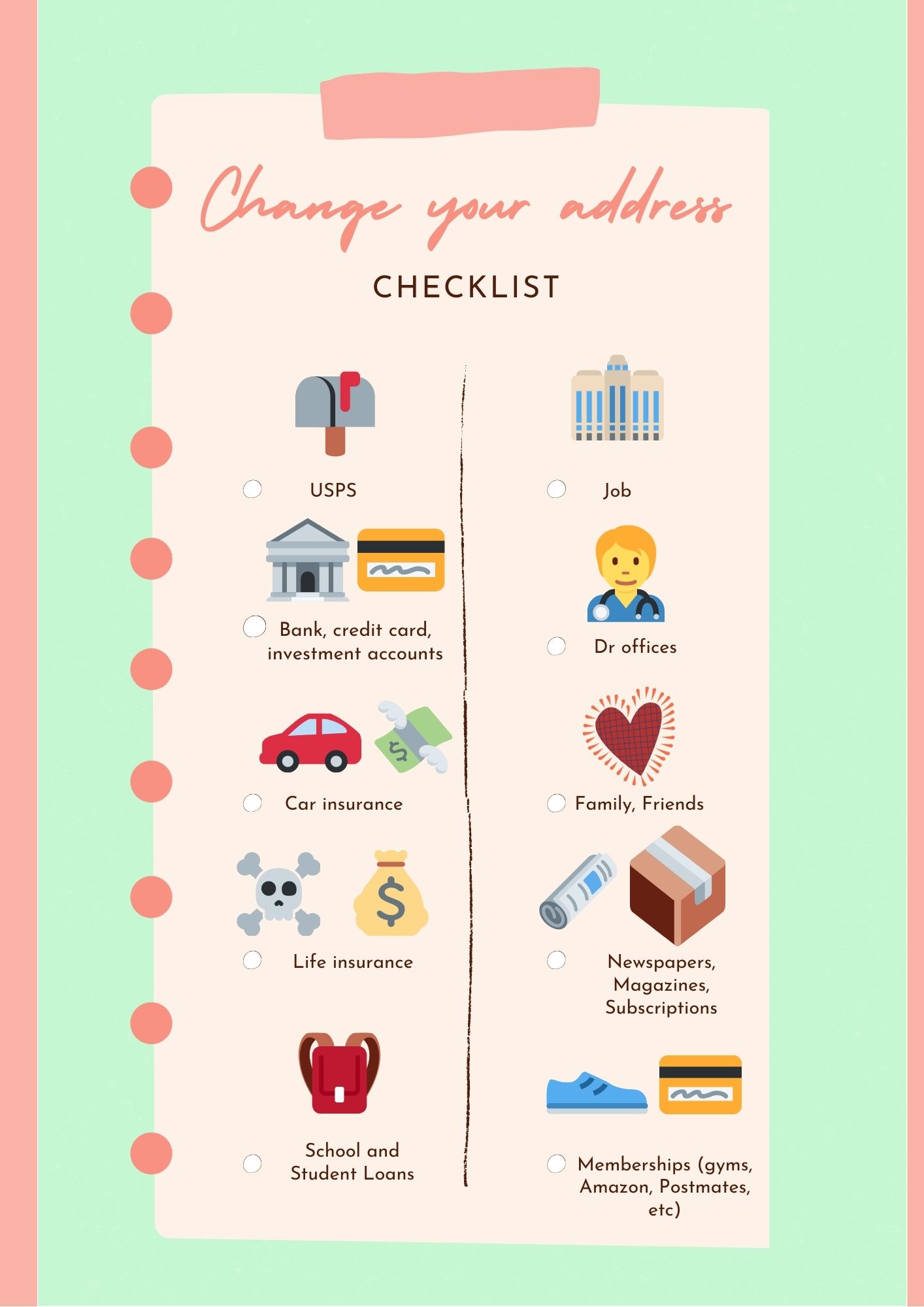 Changing your Address when you move - Trying My Best To Mom