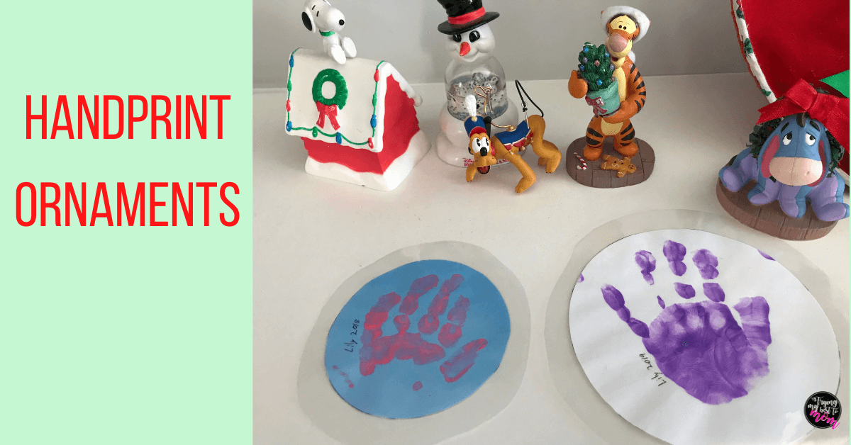 Handprint Ornaments - Trying My Best To Mom